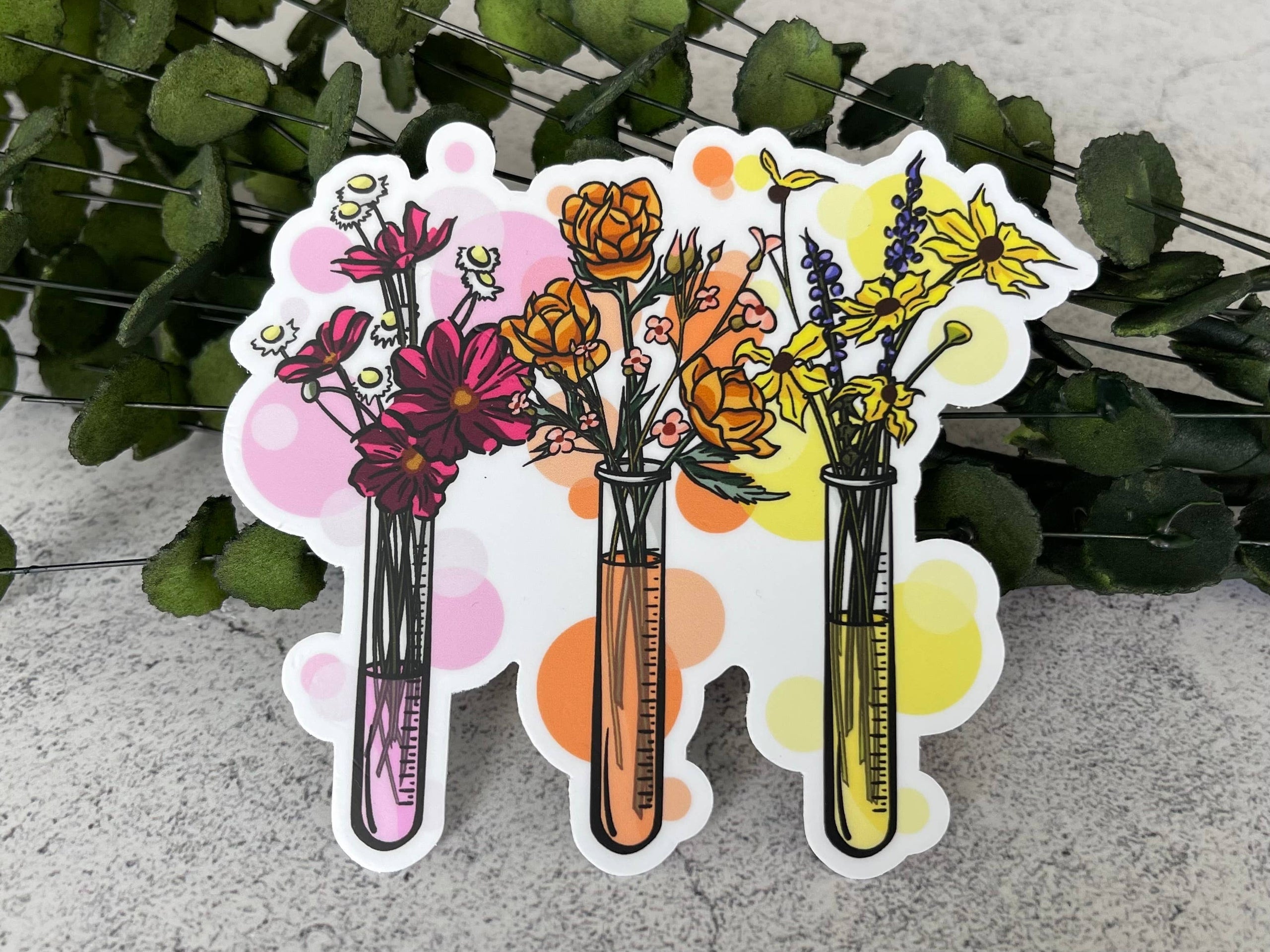 Three Color Test Tube Sticker | Tea Chemist